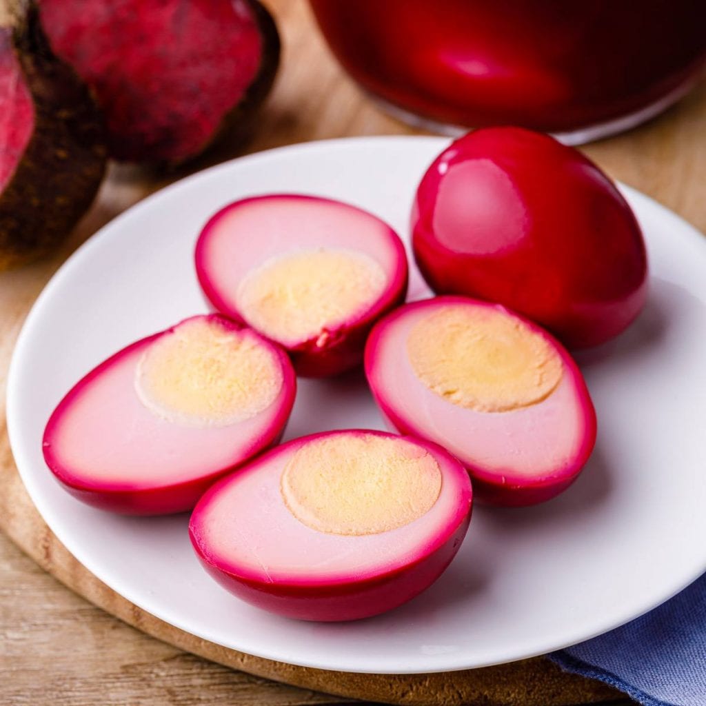 Beet Juice Pickled Eggs - Nurtured Homes