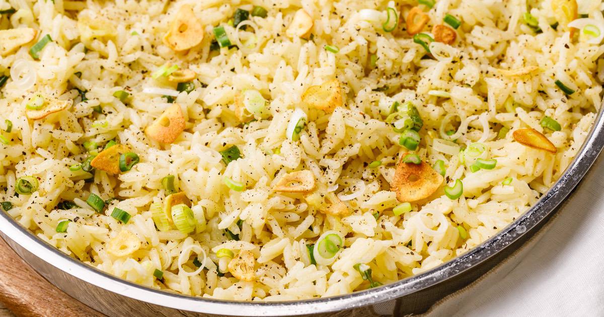 Oh So Comforting Garlic Butter Rice - Nurtured Homes